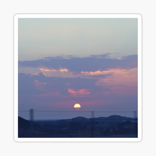 "blue purple clouds sunrise sunset aesthetic clouds" Sticker for Sale ...