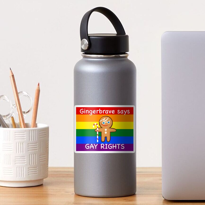"Gingerbrave Gay Rights" Sticker for Sale by AutumnLeef | Redbubble