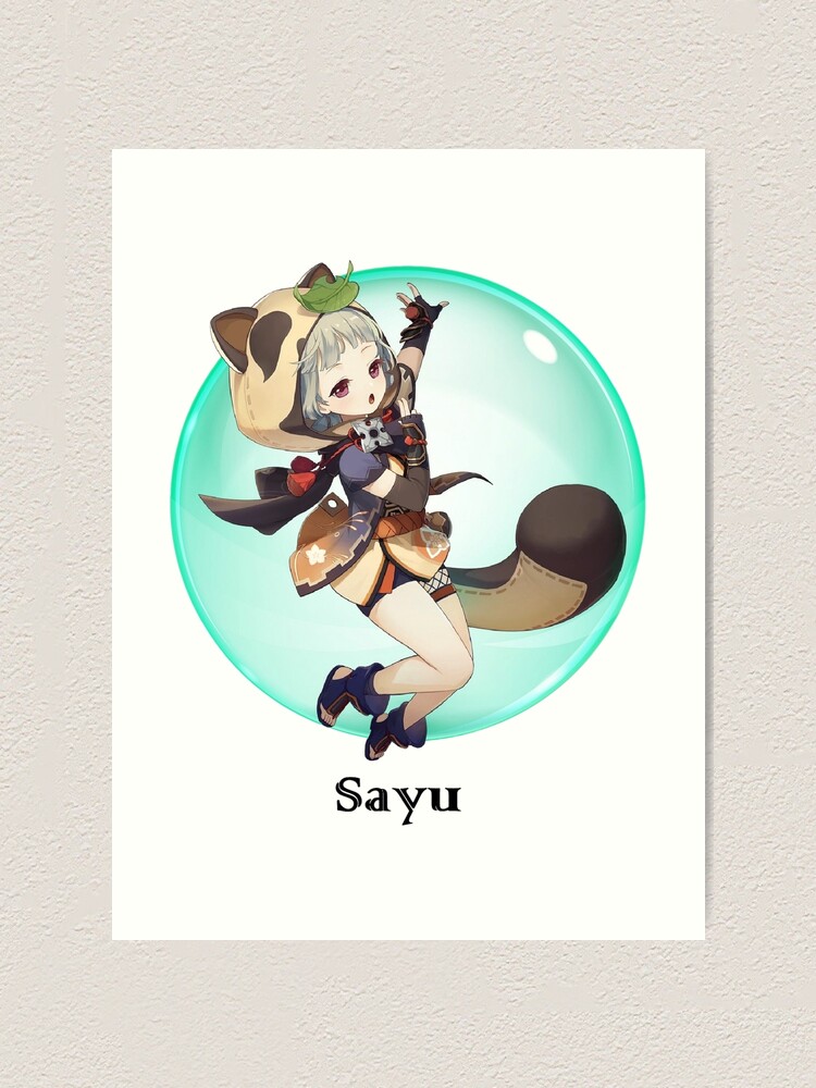 Impression artistique « Sayu de Genshin Impact Full Body avec Magic Orb ...