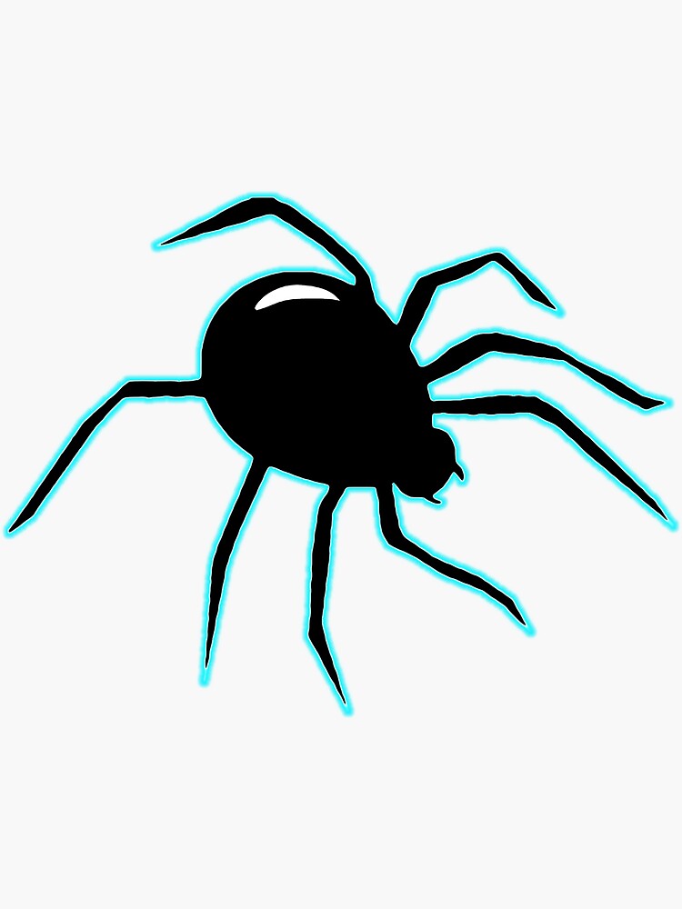 "neon spider on a black background" Sticker for Sale by vilma3000 ...