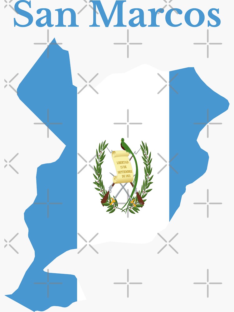 "San Marcos Department Map, Guatemala" Sticker for Sale by marosharaf ...