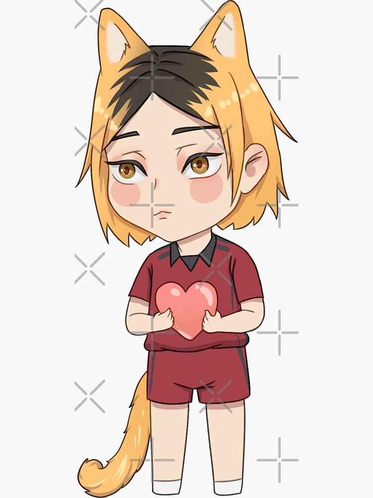 Pegatina «Chibi Kenma | ¡¡Haikyuu !! | HQ !!» de marinaumi | Redbubble
