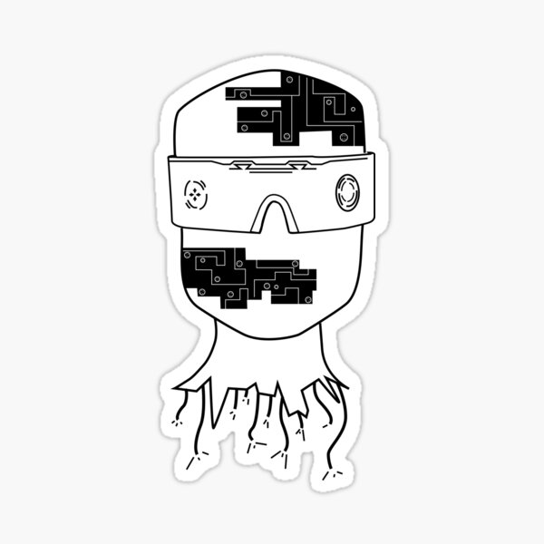 "Decommissioned Cyberpunk android" Sticker for Sale by Dazedfuture ...