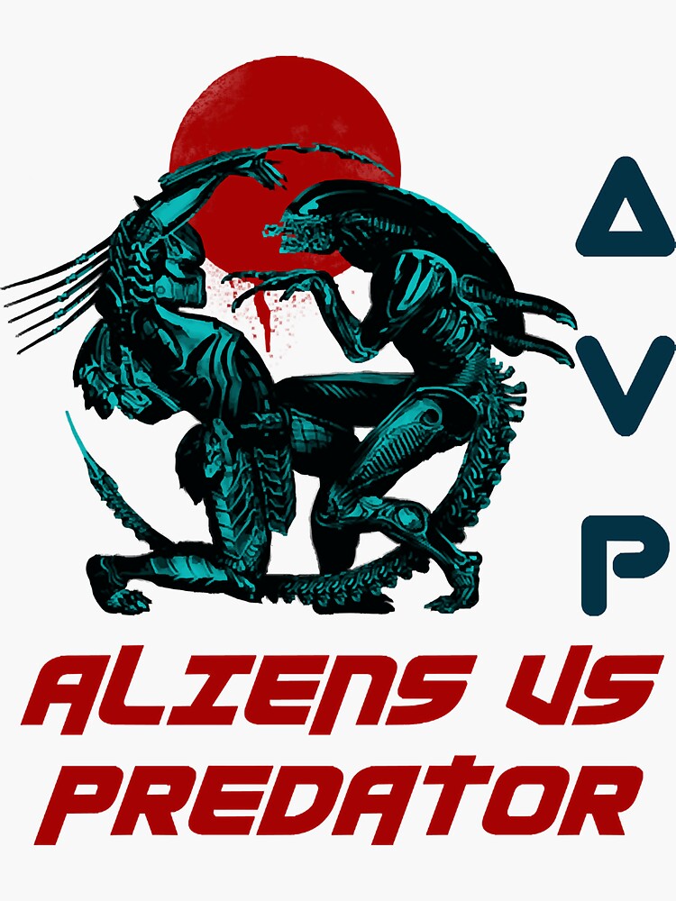 "alien vs predator " Sticker by ezzullo | Redbubble