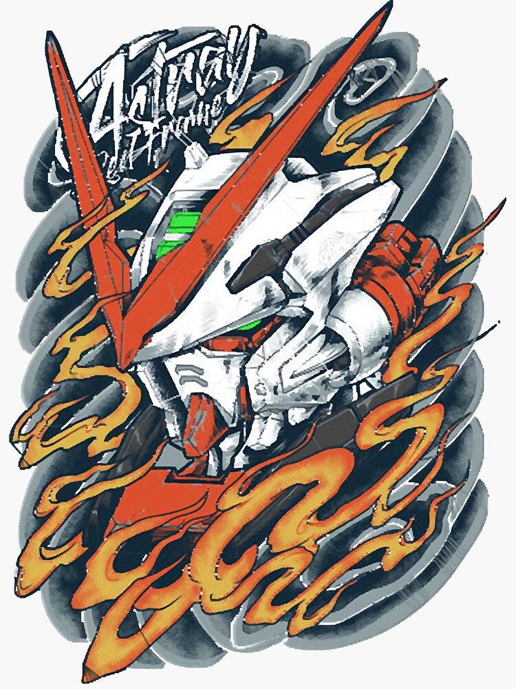 "Astray Red Frame Tattoo " Sticker by huynhkhanhh | Redbubble