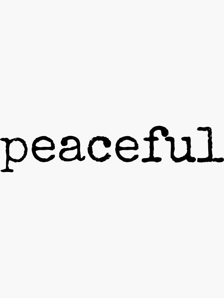 "Peaceful - Simple Design | One Word Design | Simple Word Design ...