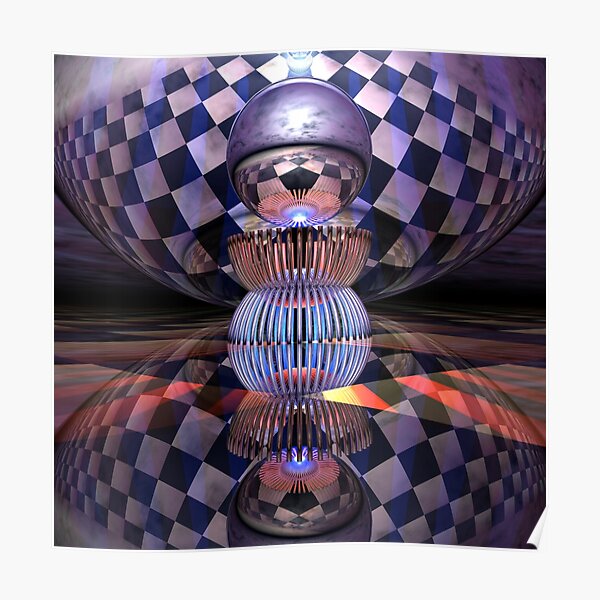 "Sphere Cage Reflection" Poster for Sale by hugh023 | Redbubble