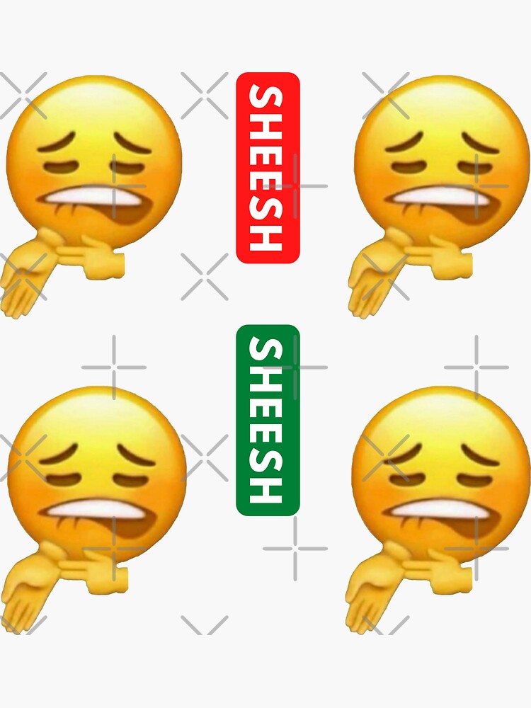 "sheesh emoji" Sticker for Sale by QUIRKY4 | Redbubble