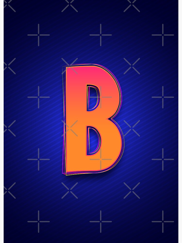 "The bright orange letter "B" perfect for" Sticker for Sale by KINITRO ...
