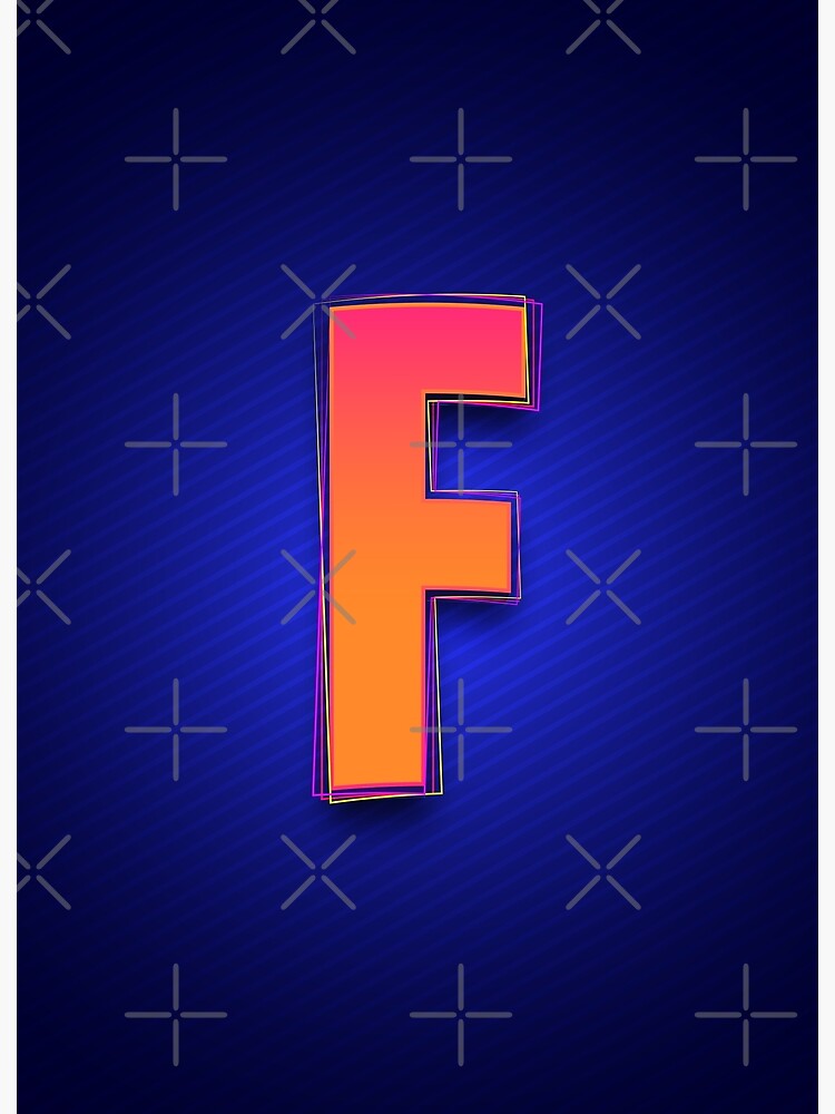 Lámina fotográfica «La letra "F" de color naranja brillante perfecta ...