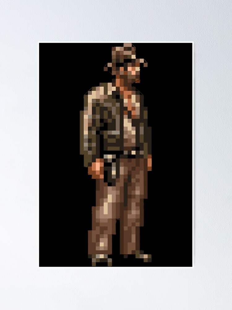 "Indiana Jones low-res pixelart " Poster for Sale by uongmyle8116 ...