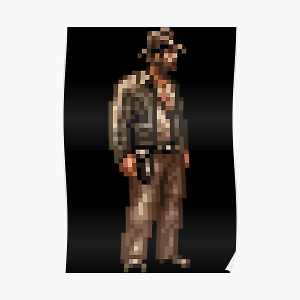 "Indiana Jones low-res pixelart " Poster for Sale by uongmyle8116 ...