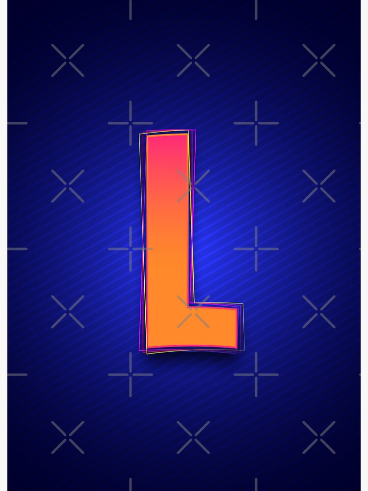"The bright orange letter "L" perfect for" Sticker for Sale by KINITRO ...