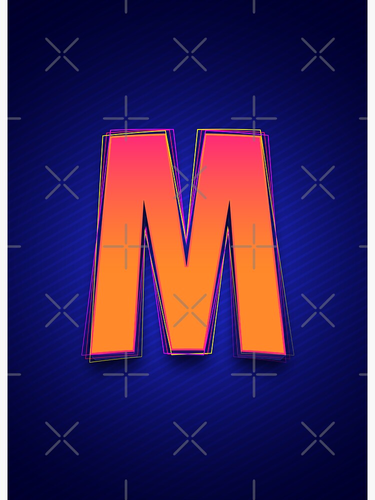 Pegatina «La letra "M" de color naranja brillante perfecta para» de ...