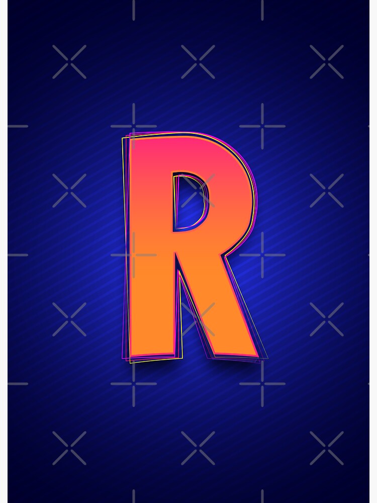 "The bright orange letter "R" perfect for" Sticker for Sale by KINITRO ...