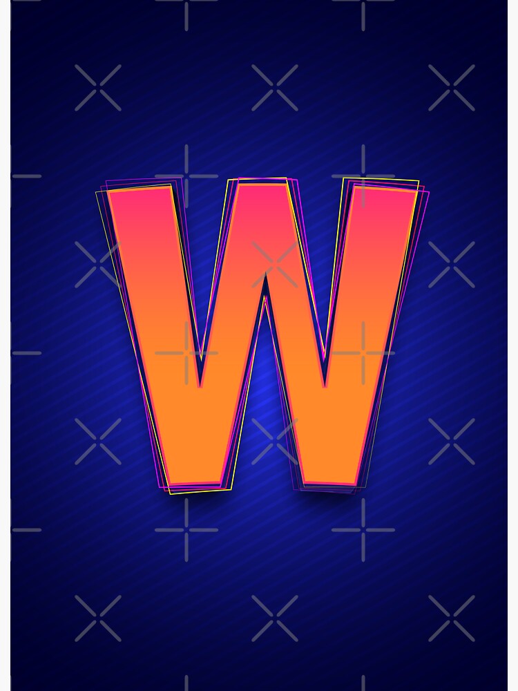 "The bright orange letter "W" perfect for" Sticker for Sale by KINITRO ...