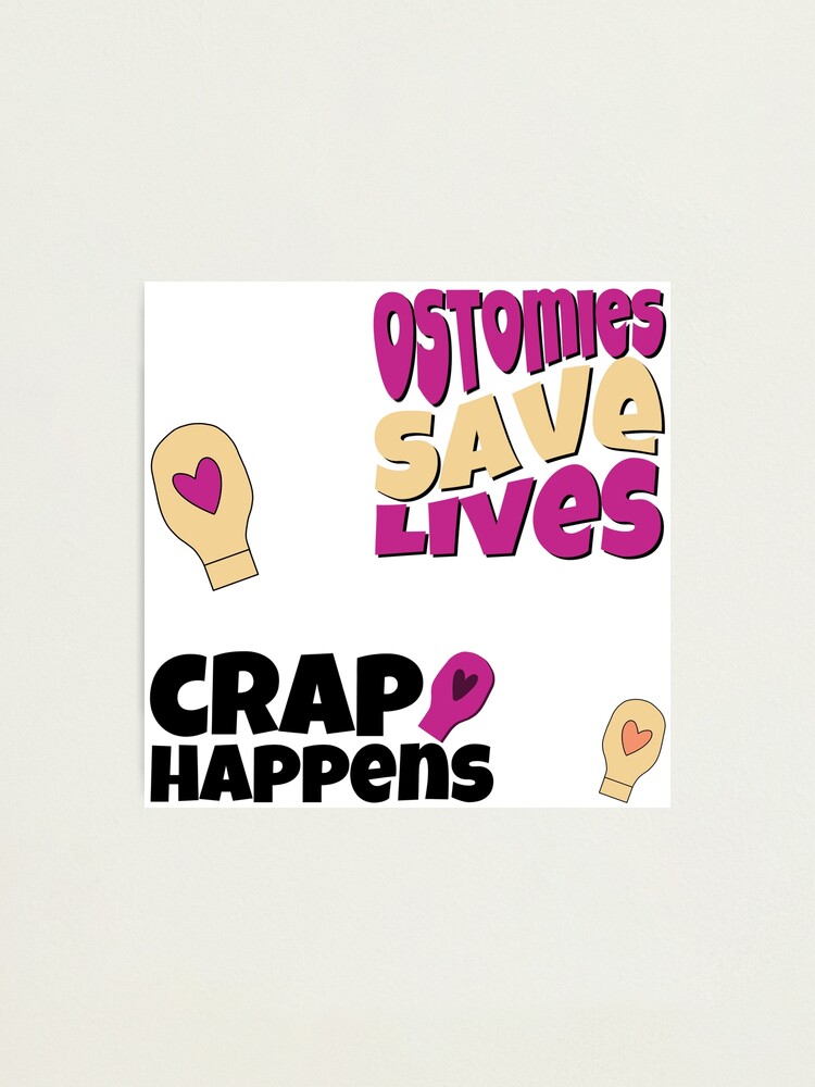 "Stoma ostomies save lives sticker pack" Photographic Print by lucomini ...