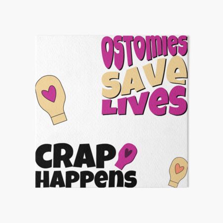 "Stoma ostomies save lives sticker pack" Art Board Print for Sale by ...