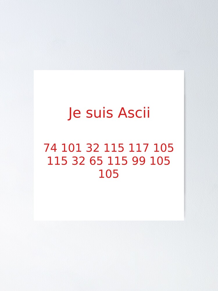 "I am Ascii (Red)" Poster for Sale by Sacred-Sites | Redbubble