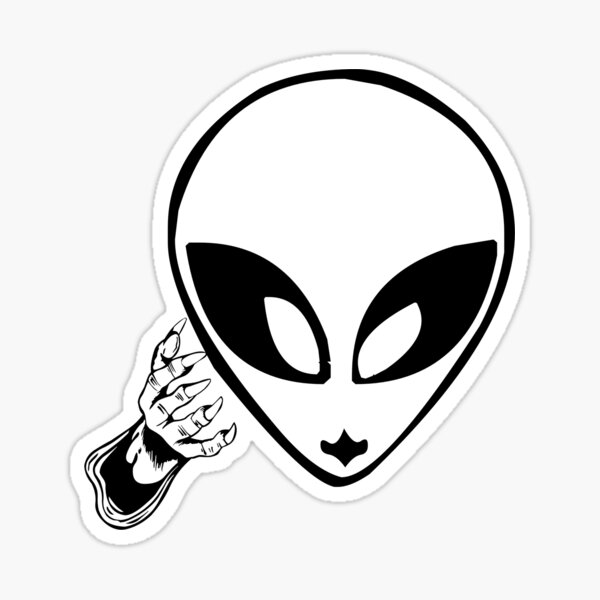 "Alien face Sticker." Sticker by ContentProvided | Redbubble