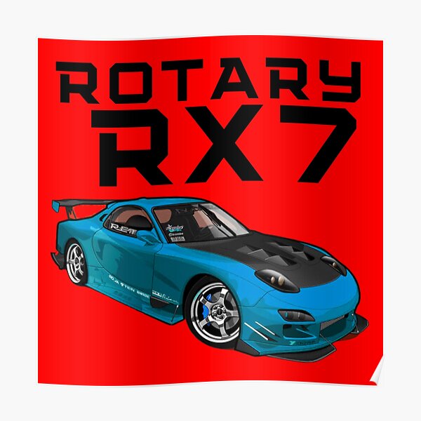 "Drehbarer RX7 FD" Poster von MOTOSHIFT | Redbubble