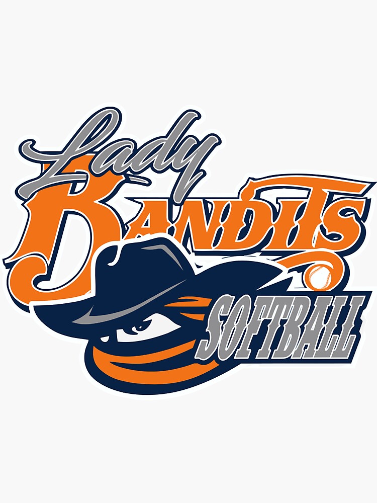"Lady Bandits Softball team logo Fitted" Sticker by childhoodgrab ...