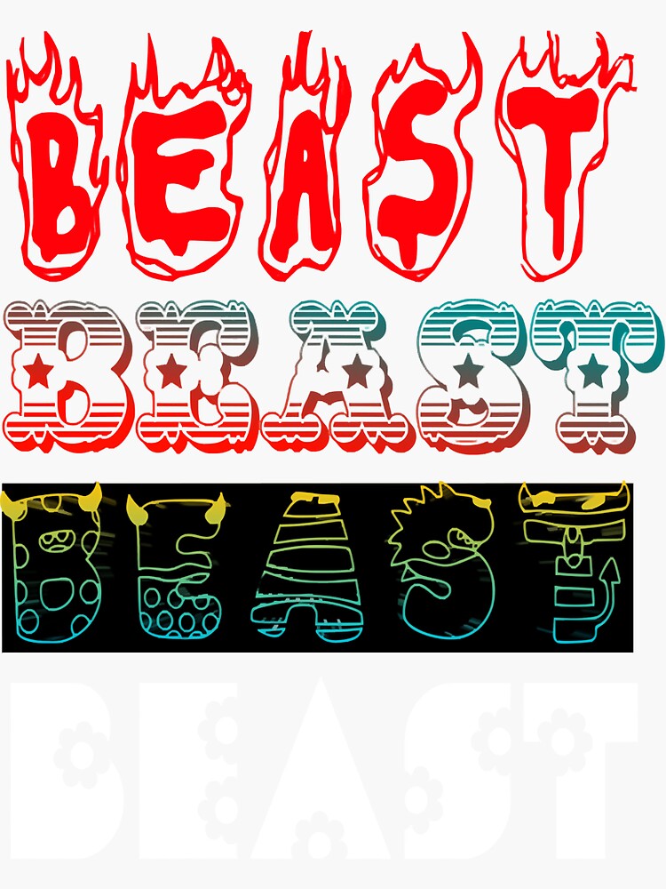 "Logo beast Classic" Sticker for Sale by childhoodgrab | Redbubble