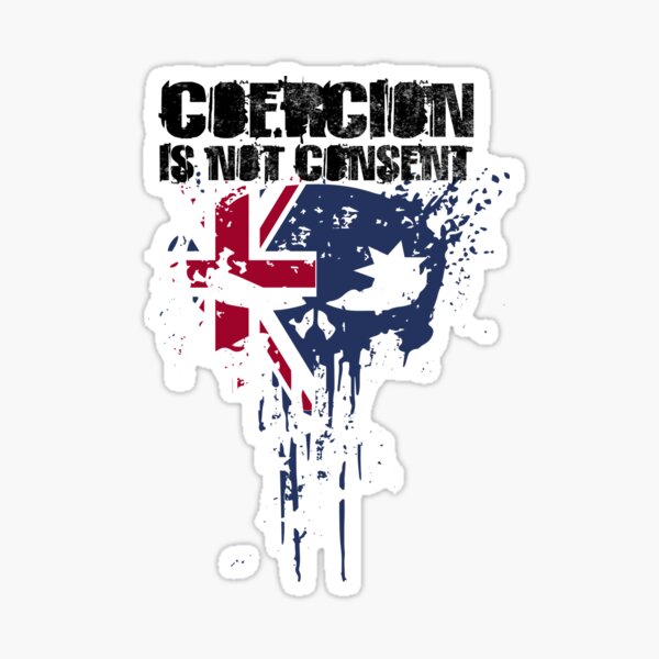 "Coercion Is Not Consent" Sticker for Sale by DAFIN | Redbubble