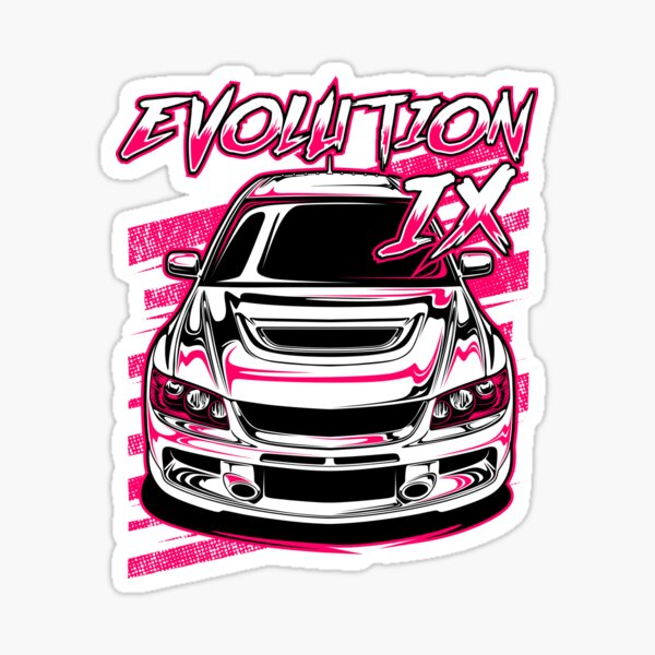 "Lancer Evolution IX" Sticker for Sale by idrdesign | Redbubble