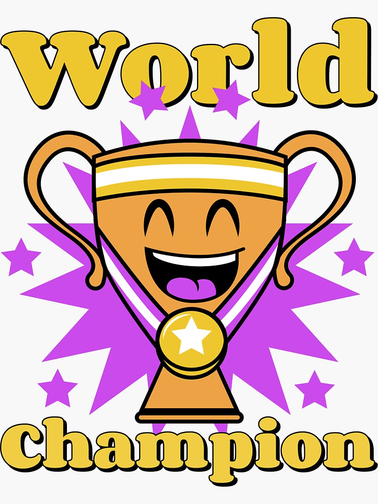 "World Champion Design" Sticker for Sale by Artpace | Redbubble