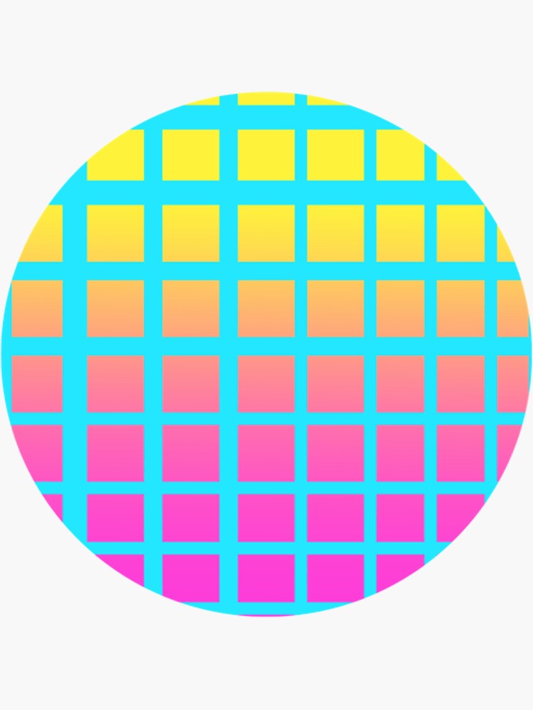 "RETRO WAVE, SYNTH WAVE 80S Theme, Pattern|Perfect Gift" Sticker for ...