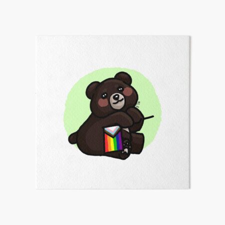 "LGBT Bear with Inclusive Flag" Art Board Print by banoffeebunny ...
