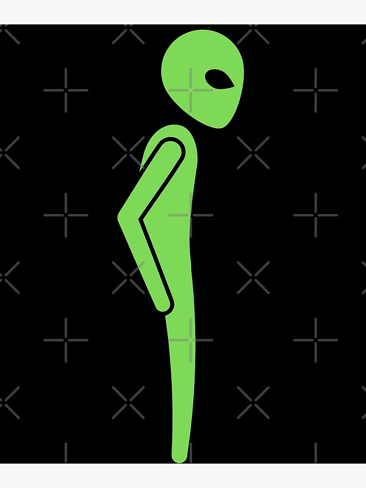 "Alien Standing Side" Poster for Sale by Stickman-- | Redbubble