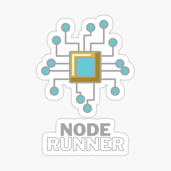 "Crypto Merch - Node Runner" Sticker for Sale by Xewali | Redbubble