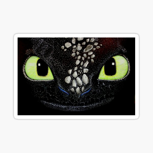 "Black Night Fury Dragon" Sticker for Sale by GoolPictures | Redbubble