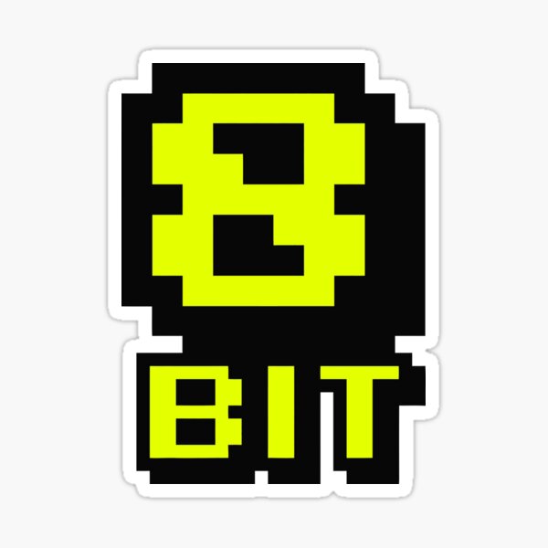 "8 BIT" Sticker by thefutureisnow | Redbubble