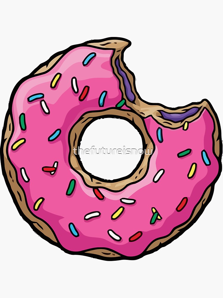 "Funny donut" Sticker by thefutureisnow | Redbubble