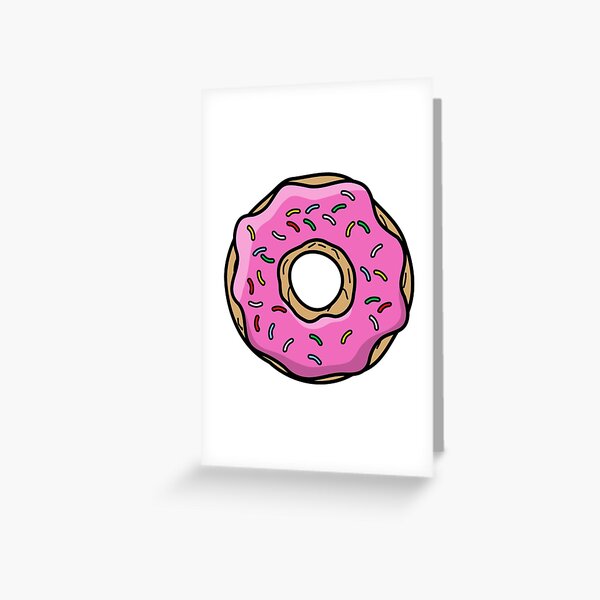 Cute Pink Donut Greeting Cards for Sale | Redbubble