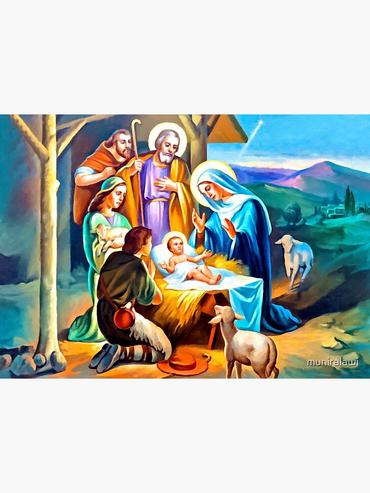 "The Light of Nativity Scene" Poster for Sale by muniralawi | Redbubble