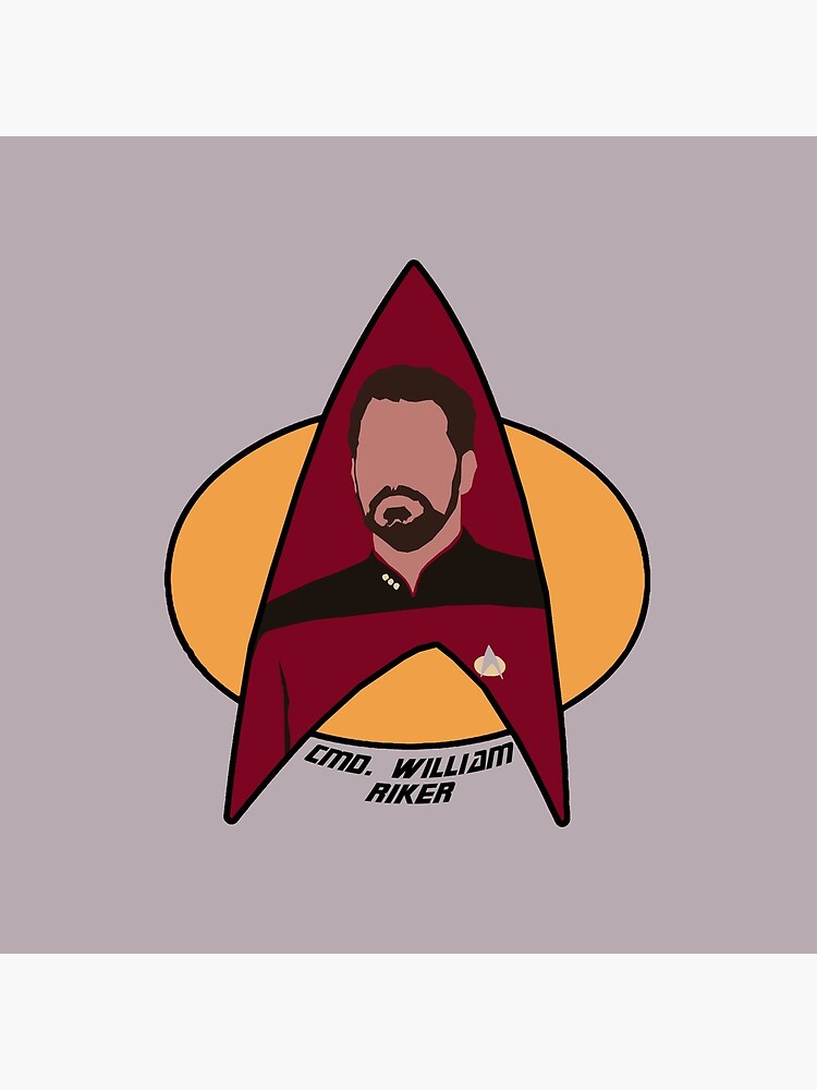 "Commander Riker" Clock for Sale by Sutilmente | Redbubble