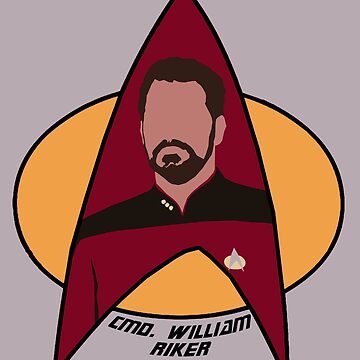"Commander Riker" Clock for Sale by Sutilmente | Redbubble