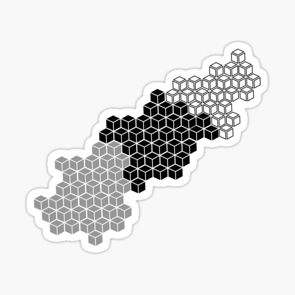 "Cube pattern design" Sticker for Sale by gegogneto | Redbubble