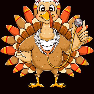 "Turkey Nurse Life Pilgrim Nursing Thanksgiving Day Scrub" Art Board ...