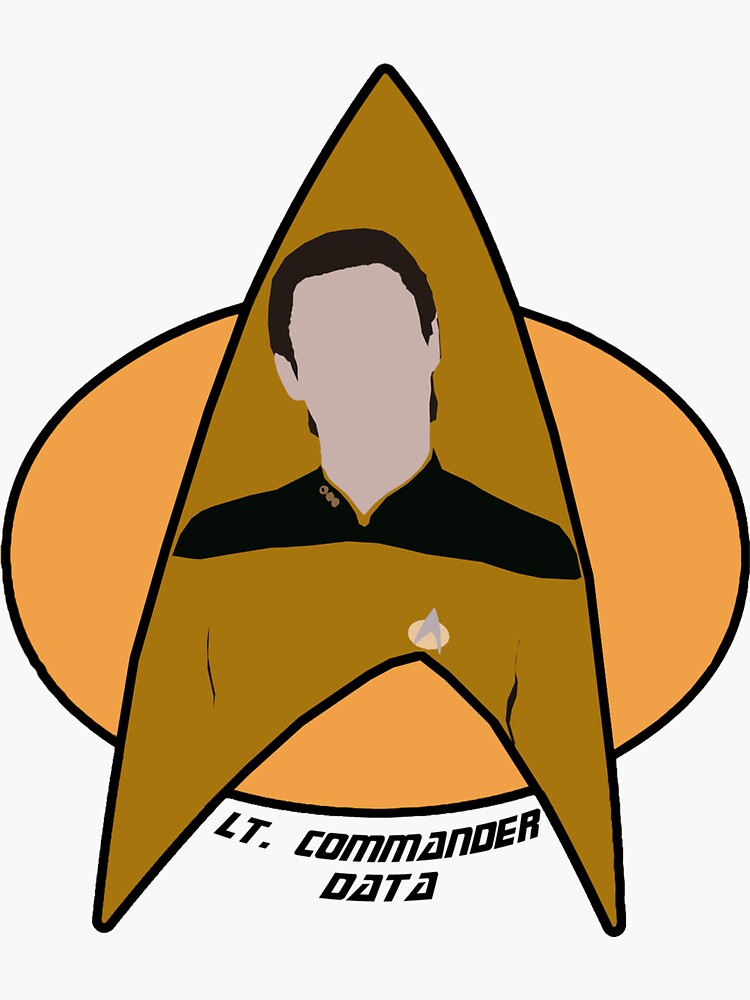 "Lt. Commander Data" Sticker for Sale by Sutilmente | Redbubble