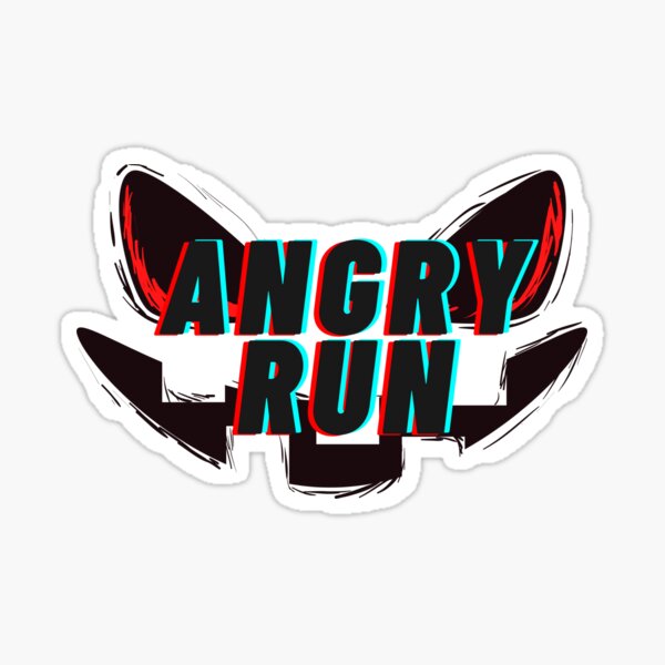 "angry run " Sticker by Shopow | Redbubble