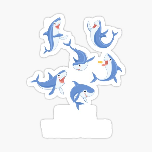 "Shark Yoga Poses" Sticker for Sale by officialfanclub | Redbubble