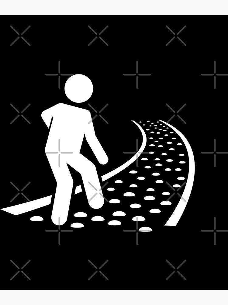 "Man Walking On Reflexology Stone Path - Stickman" Photographic Print ...