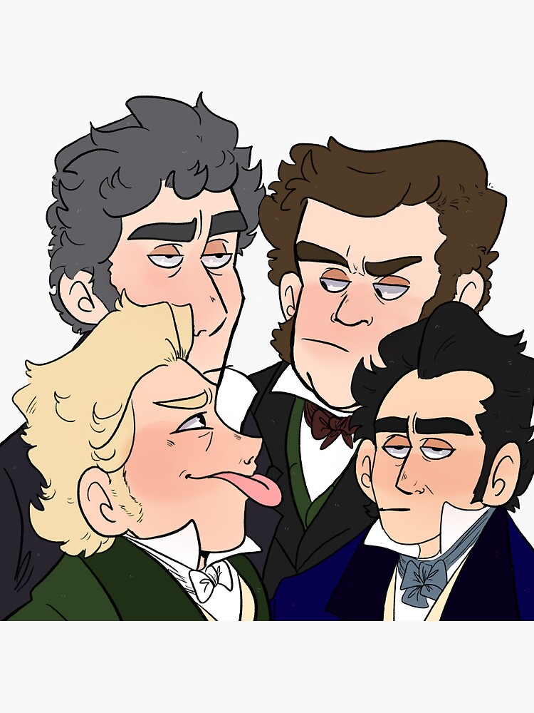 "Triumvirs + Benton" Sticker by Ddlehstryjpg | Redbubble