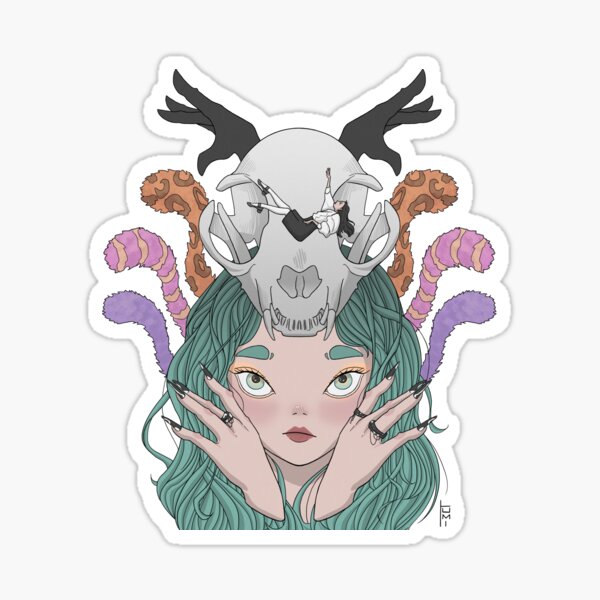 "Cat Tail" Sticker by Yumi-yu-yu | Redbubble
