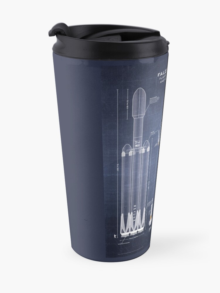 Mug isotherme « SpaceX Falcon Heavy Spaceship NASA Rocket Blueprint en ...